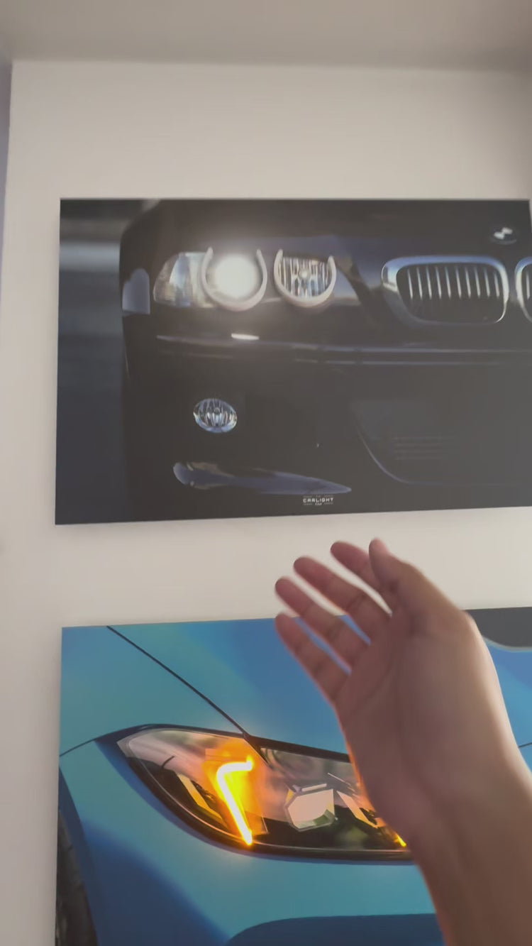 Metal poster with NEON LED lighting – The Carlight Club